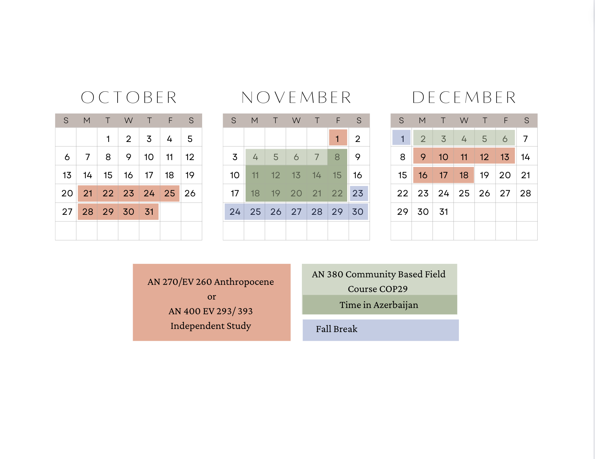 Course Schedule 2024-25 - Colorado College