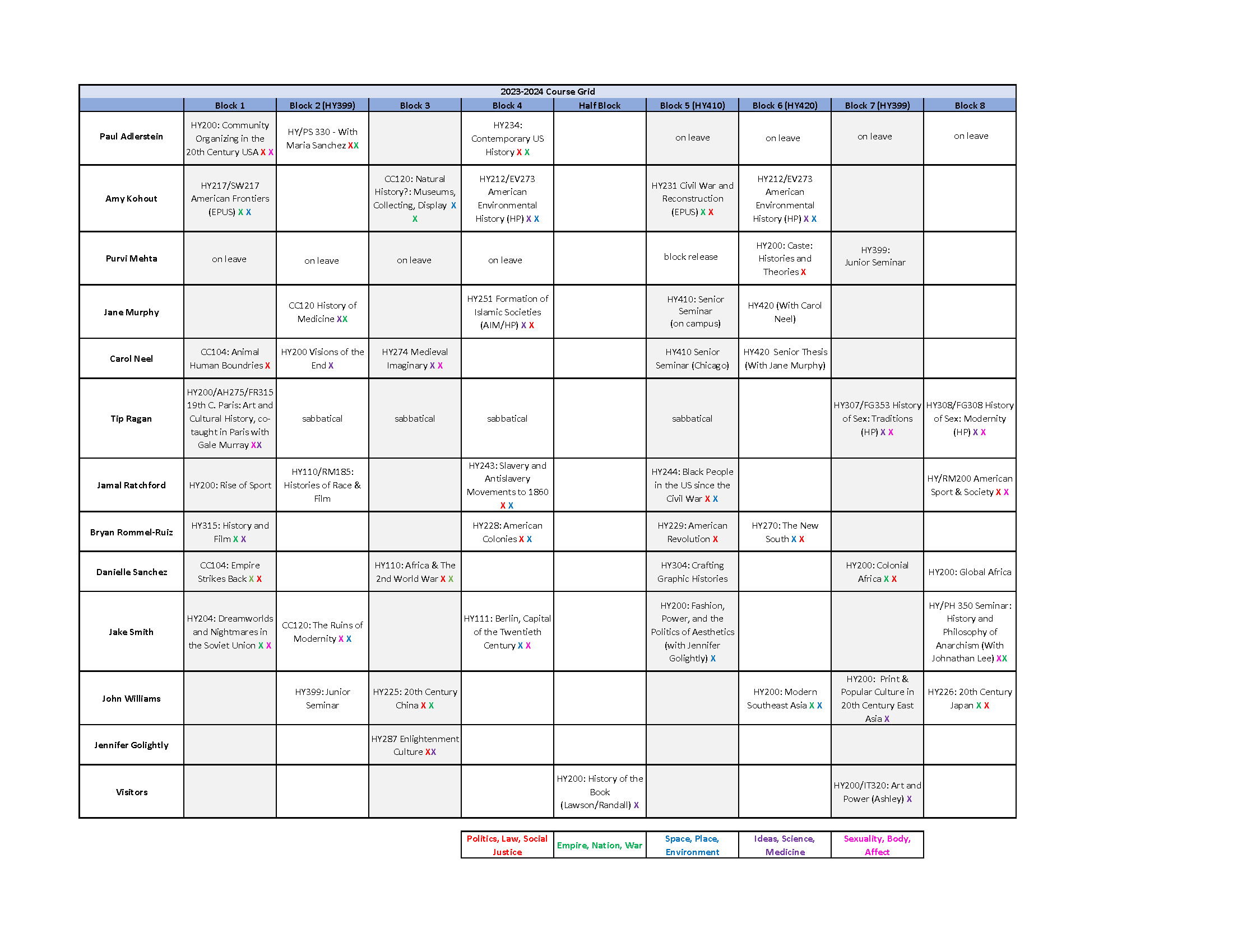 Course Schedule - Colorado College